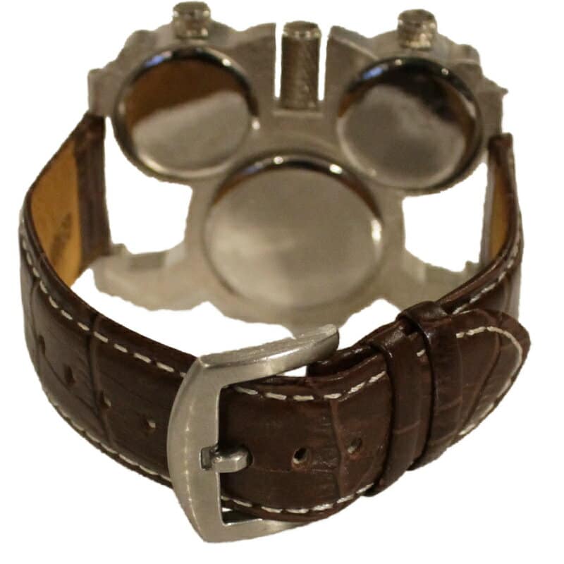 [New]Oulm Men's Quartz Watch Big Face Triple Leather Waterproof - BE ...