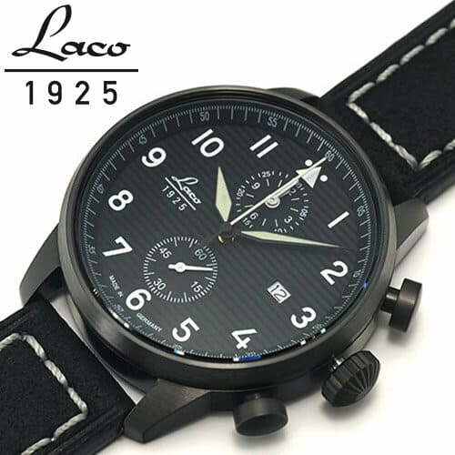 [New]Laco Men's Quartz Chronograph Pilot's Watch Lausanne ref:861975 ...