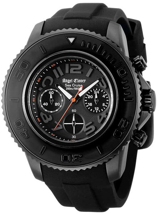 [New]Angel clover watch sea Cruze men chronograph oar Black Angel ...