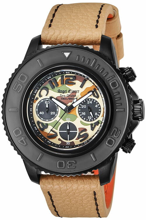 [New]Angel clover watch sea Cruze men chronograph camouflage/Black ...