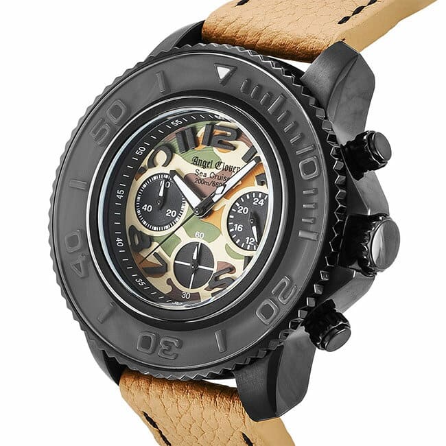 [New]Angel clover watch sea Cruze men chronograph camouflage/Black ...
