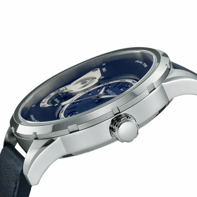 [New]Angel clover watch dueru 47mm dual time men Navy/silver/Navy ...