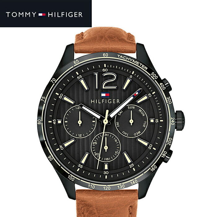 [New]tomihirufiga TOMMY HILFIGER 1791470 (210) clock watch mens Black ...