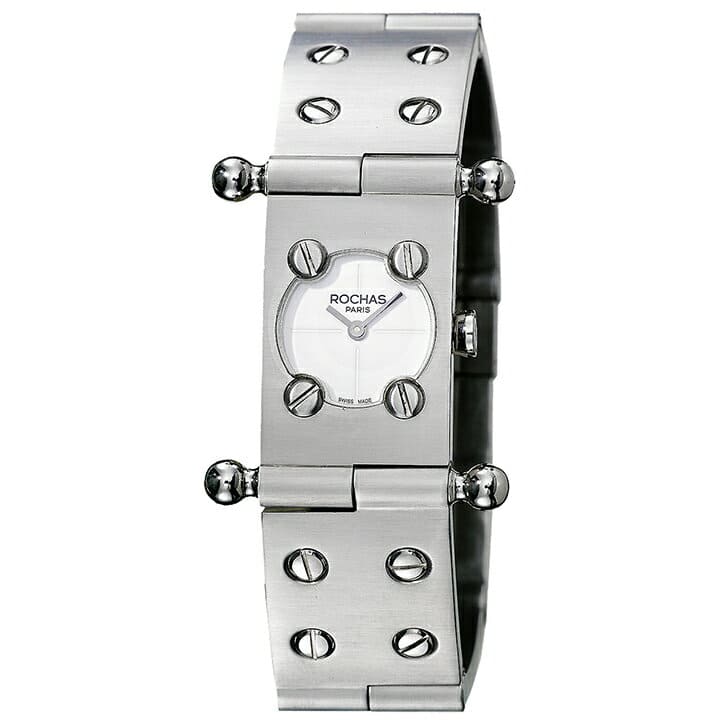 [New]ROCHAS watch RJ42 white Silver Lady's SS bracelet bangle breath ...