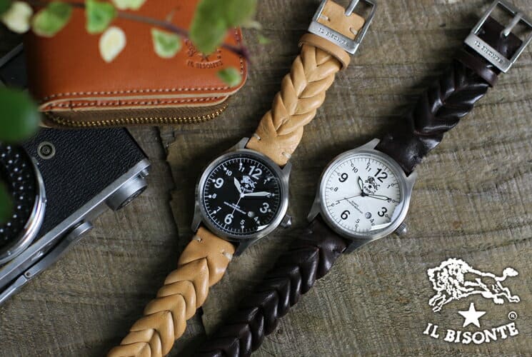 [New]IL BISONTE IL BISONTE watch Round Face (mens) braided watchband ...