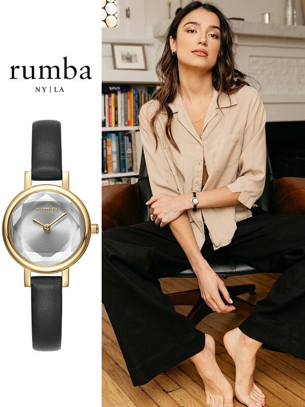 [New] on Rumba Time rumba time clock watch Lady's Venice Gem Leather ...