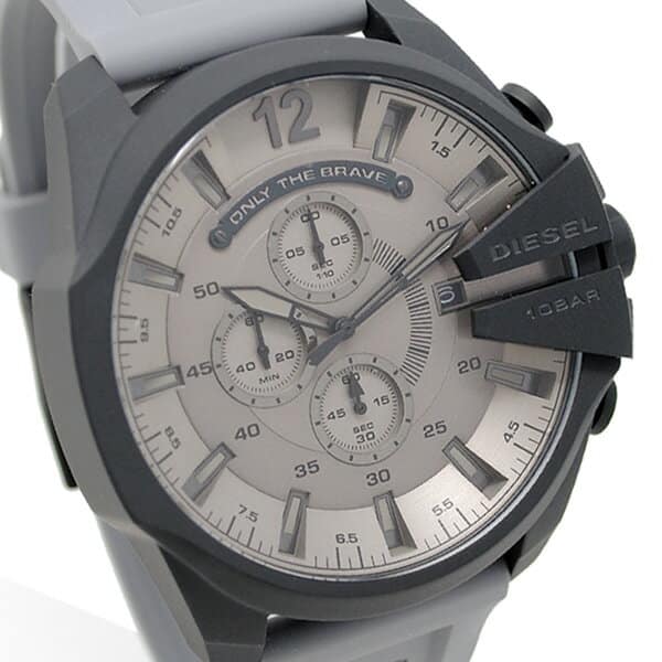 [New]Diesel watch DZ4496 MEGA CHIEF gray rubber mens DIESEL clock - BE ...