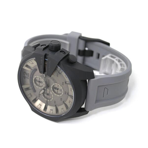 [New]Diesel watch DZ4496 MEGA CHIEF gray rubber mens DIESEL clock - BE ...