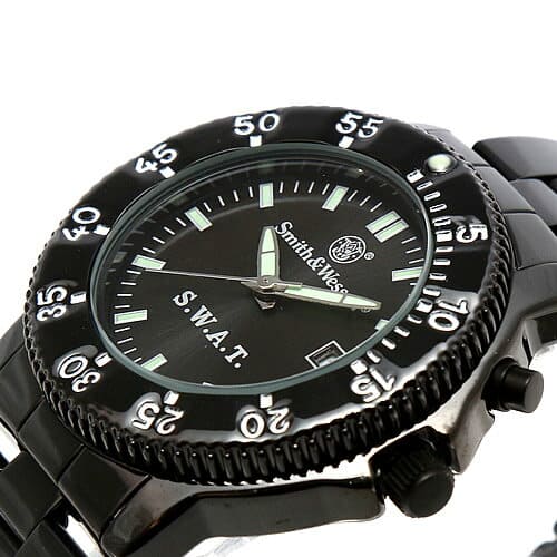 [New]Clock Black for Smith & Wesson Smith & Wesson watch mens SWAT ...