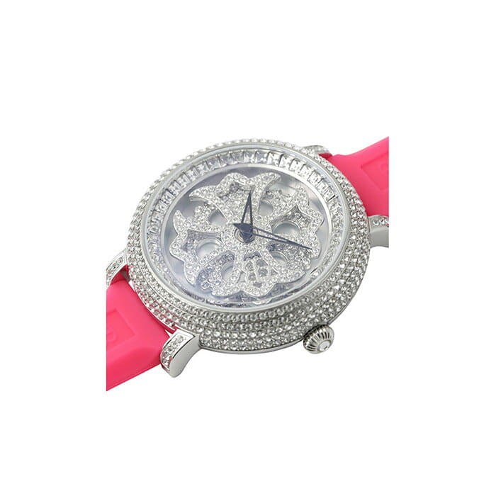 [New]BRILLAMICO LILY Swarovski Watch Unisex 40MM FRESH PINK Silicon ...