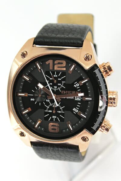 [New]DIESEL diesel clock mens watch Overflow overflow DZ4297 pink Gold ...