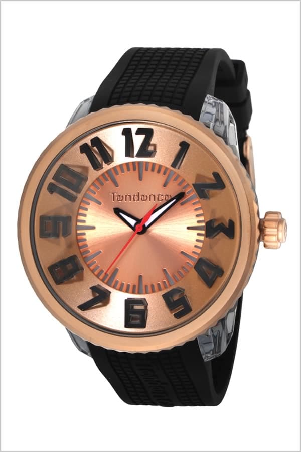 [New] TENDENCE FLASH Watch Unisex Gold TG530004 pair size grain round ...