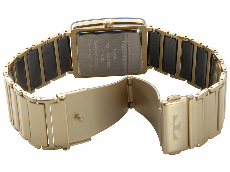 [New]Techno ceramic mens watch TECHNOS TSM903GB quartz Black X Gold ...
