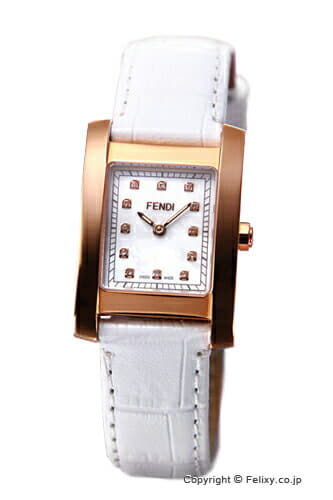 [New]Fendi clock Lady's FENDI watch Classico Square Collection white ...