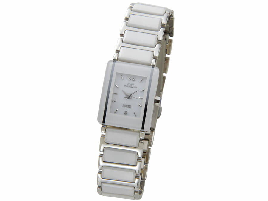 [New]Techno ceramic Lady's watch TECHNOS TSL906TW white X Silver - BE ...