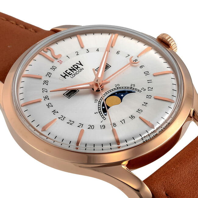 [New]Henry London watch Meryl Vaughn mens Lady's Silver pink Gold brown ...