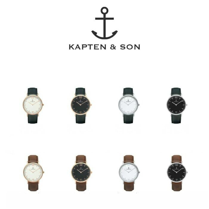 [New]KAPTEN & SON 40mm Quartz Watch Canpina Leather belt for Unisex ...