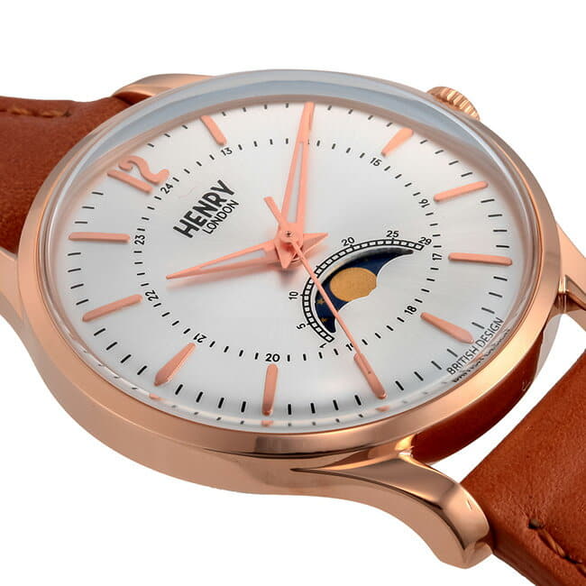 [New]Henry London watch Meryl Vaughn mens Lady's white Rose Gold blue ...