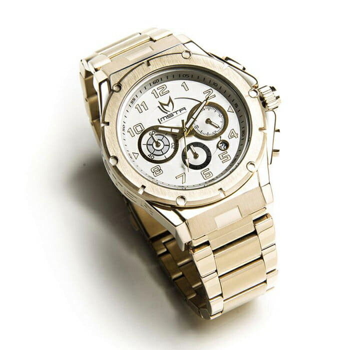 [New]MSTR WATCHES AMBASSADOR MK3 CHAMPAGNE GOLD X WHITE STAINLESS STEEL ...