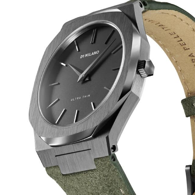 [New]D one Milan D1 MILANO Ultra Thin Stealth Black Dial with Suede ...