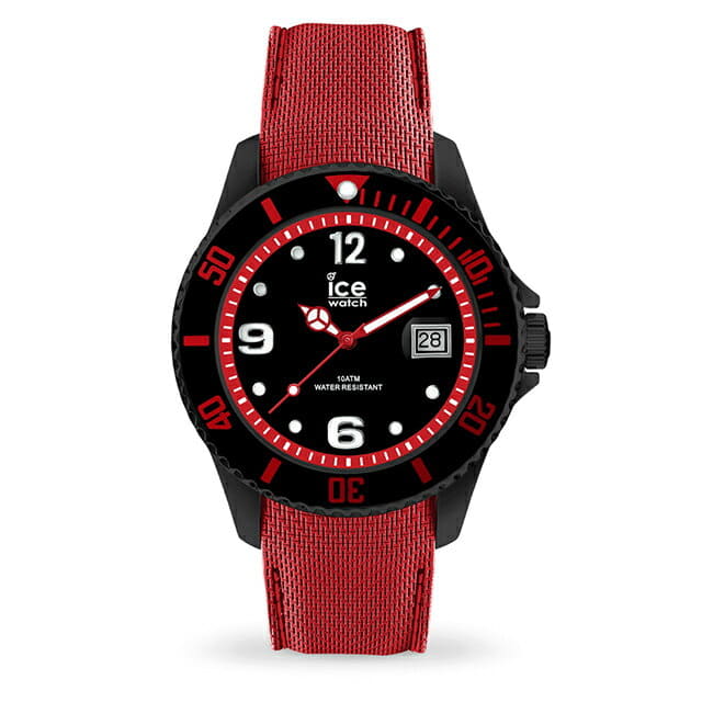 [New]Ice watch clock ICE steel - Black red (large) - BE FORWARD Store