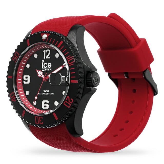 [New]Ice watch clock ICE steel - Black red (large) - BE FORWARD Store