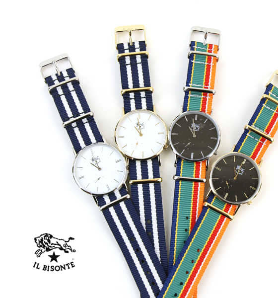 [New]IL BISONTE (IL BISONTE) NATO strap round Face watch wristwatch ...