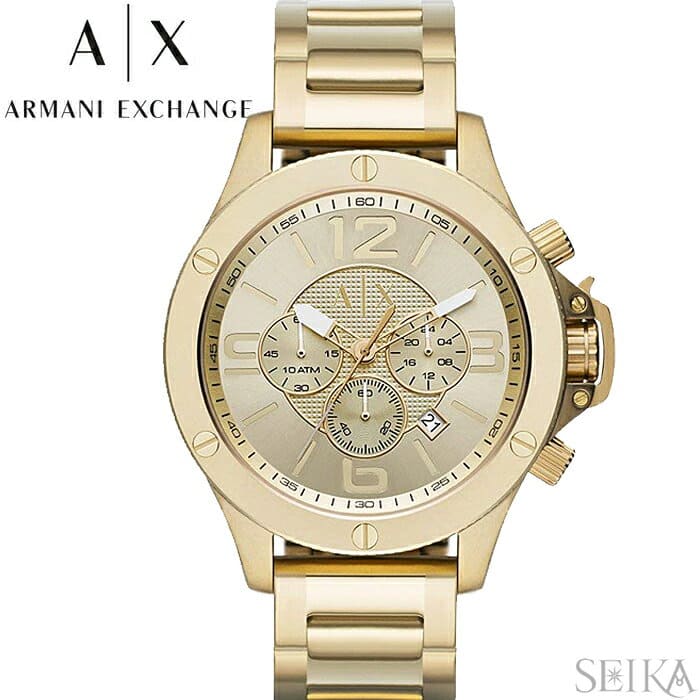 [New]Armani exchange ARMANI EXCHANGE AX1504 clock watch mens Gold - BE ...