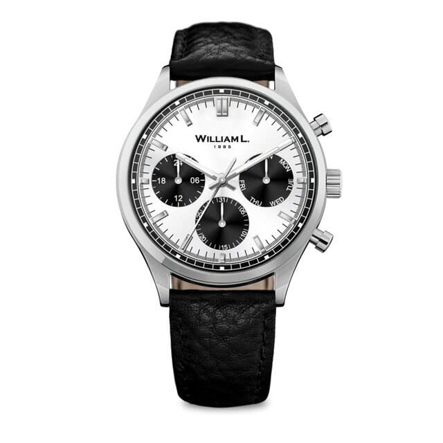 [New]William L 1985 watch clock WILLIAM L.1985 New Calendar Panda Dial ...