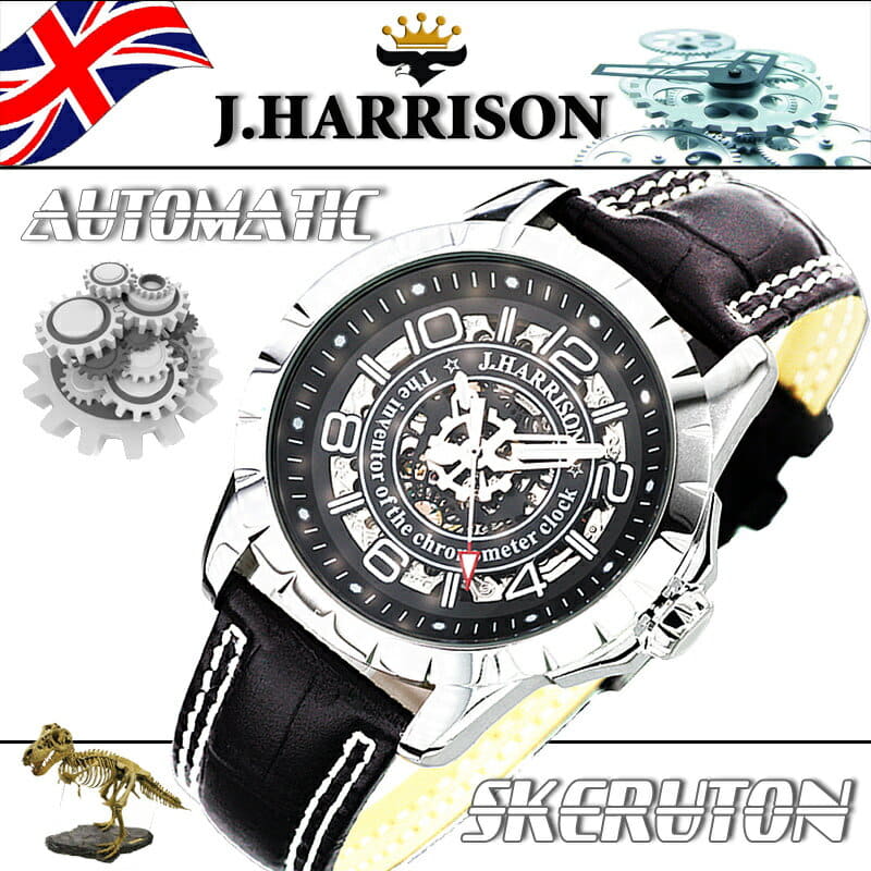 [New]Watch J.HARRISON watch Black JH-038SB for the John Harrison both ...