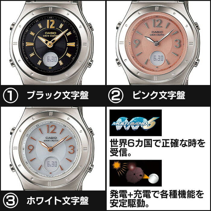 [New]CASIO Ladies Solar Radio Watch Waterproof Jun Walk tbs Marche - BE ...