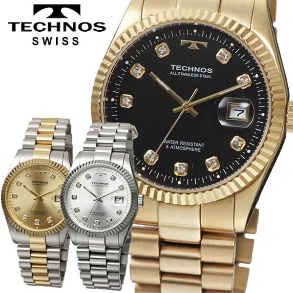 [New]maker Design TECHNOS techno watch round date combination mens ...