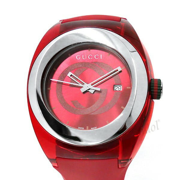 [New]GUCCI SYNC Men's Watch 46mm Red YA137103A - BE FORWARD Store