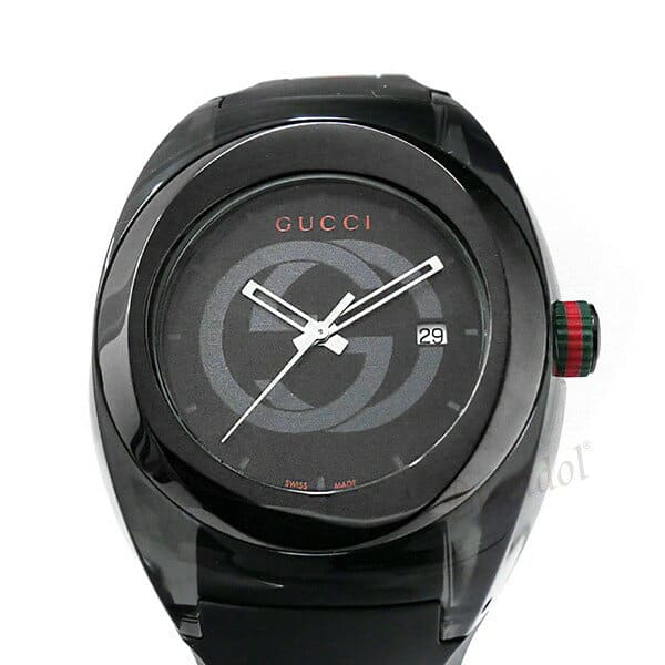 [New]GUCCI SYNC Men's Watch 46mm Black YA137107A - BE FORWARD Store