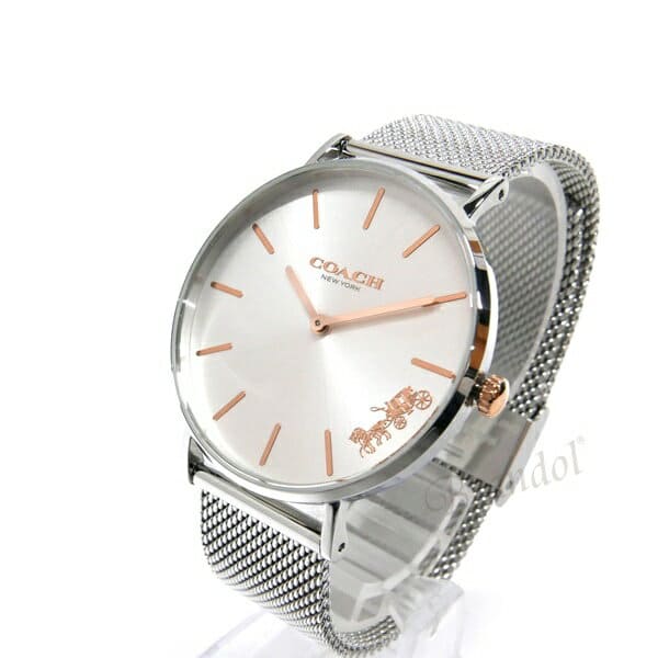 [New]COACH Ladies Watch Perry Perry carriage motif 36mm Silver 14503124 ...