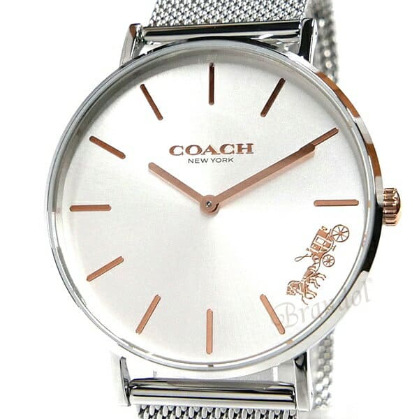 [New]COACH Ladies Watch Perry Perry carriage motif 36mm Silver 14503124 ...