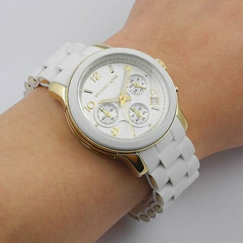 [New]Michael Kors Ladies Watch White Gold MK5145 - BE FORWARD Store