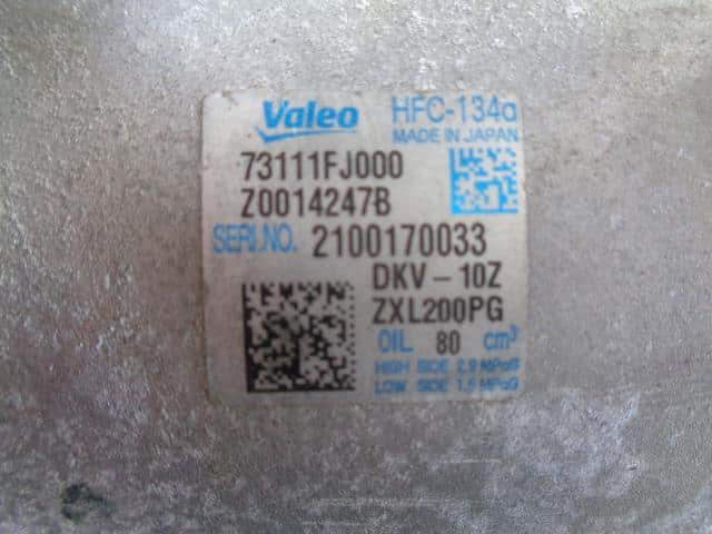 [Used]A/C Compressor SUBARU Impreza 2012 DBA-GP7 73111FJ000 - BE ...