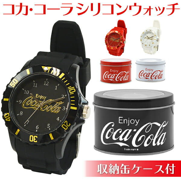 [New]Canned antique sporty Coca-Cola analog watch Coca-Cola goods red ...
