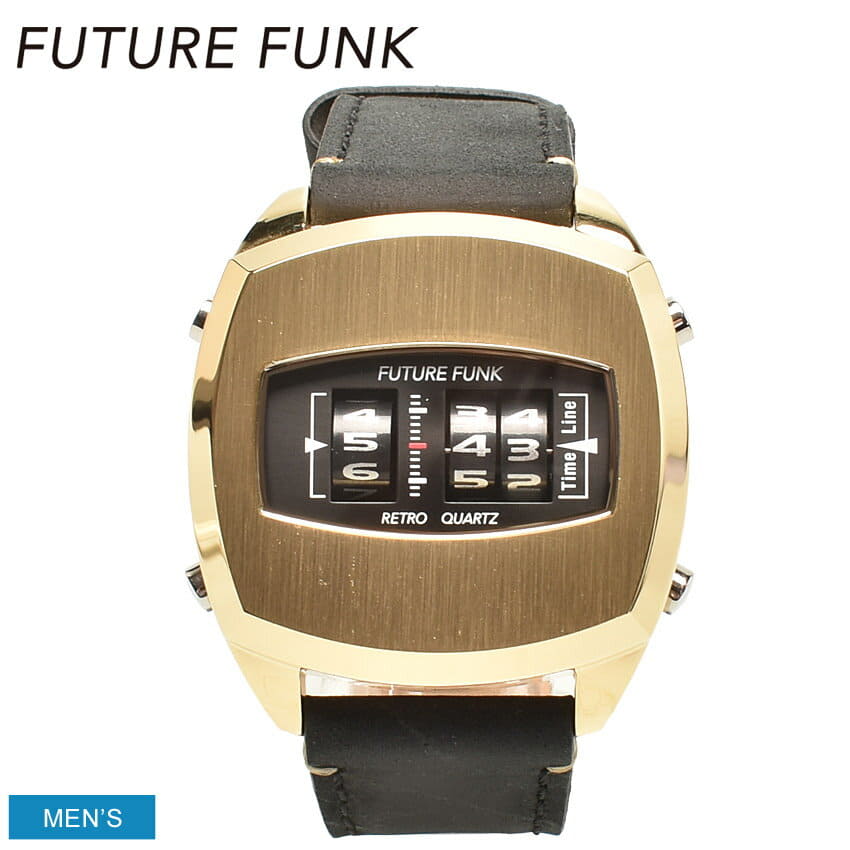 [New]Funk watch Gold FF101-YG-LBK mens analog belt leather iron ...
