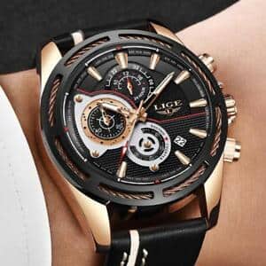[New]Watch mens brand leader quartz calendar lige mens wristwatches top ...