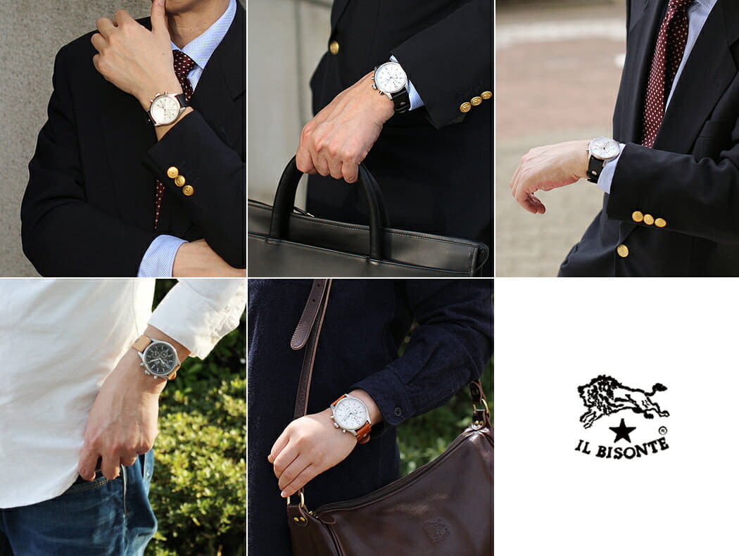 [New]IL BISONTE IL BISONTE watch Chronograph (mens) original leather ...