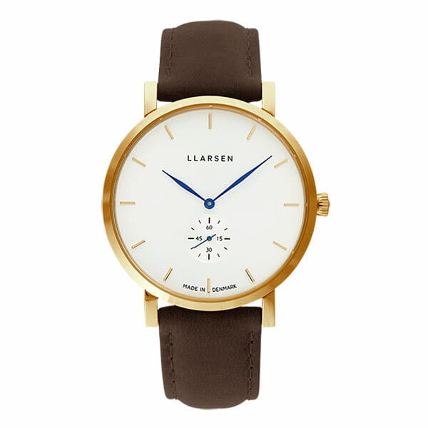 [New]LARS LARSEN Danish Nikolaj Men's Watch 41mm White Dial /Yellow ...