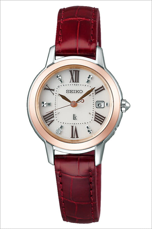 [New]SEIKO LUKIA Ladies Analog Round Radio Solar Watch White Gold ...