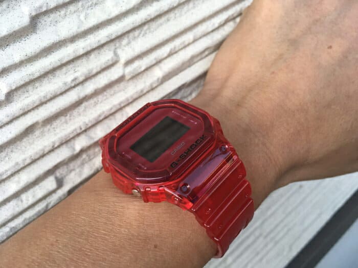 [New]Casio watch G-SHOCK skeleton red red Color Skelton Series DW ...