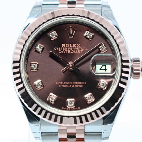[New]double ROLEX ROLEX date just 28 Lady's 279171G chocolate - BE ...