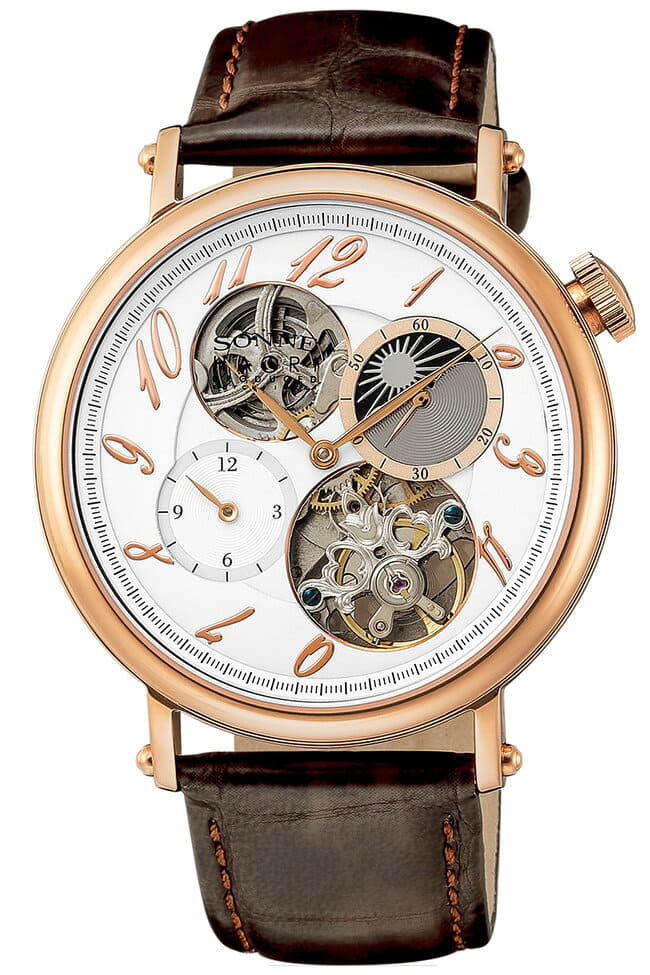 [New]SONNE x HAORI Men's Automatic Watch H025 43mm Leather Belt White ...