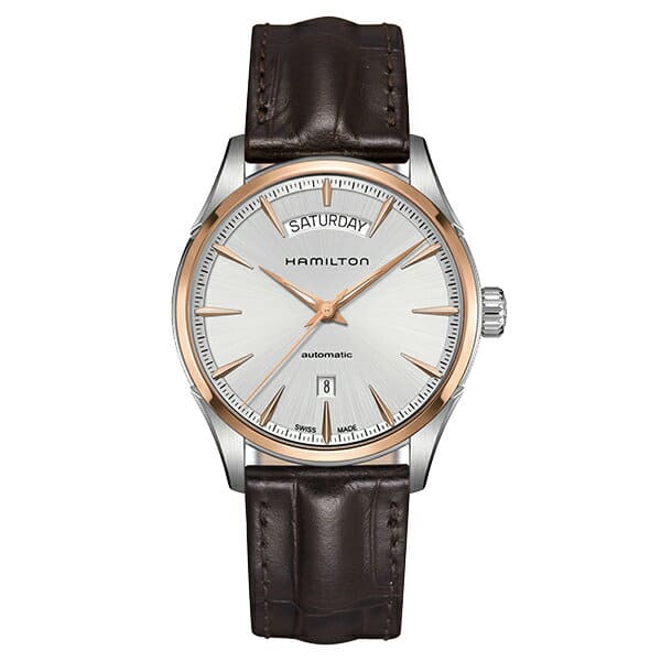 [New] Hamilton Jazzmaster Day Date Jazz master D date Men's leather Men ...