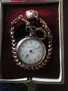 [New]Watch union chain heart ruby case ivy Lady's pocket watch union ...