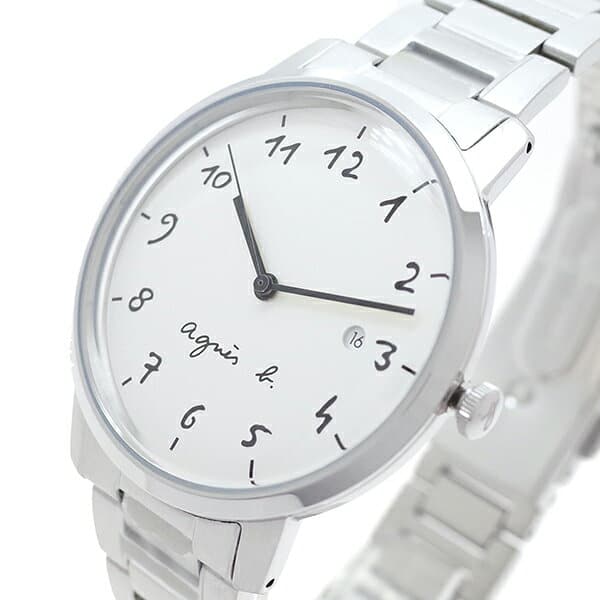 [New]Agnes B. Ladies Quartz Watch Silver/White BG8005X1 - BE FORWARD Store